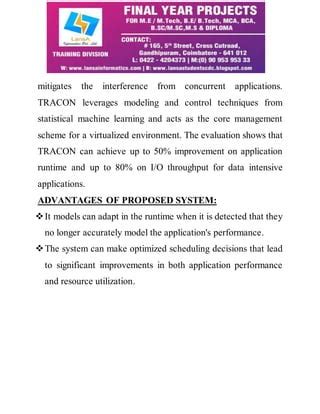 Tracon Interference Aware Scheduling For Data Intensive Applications In
