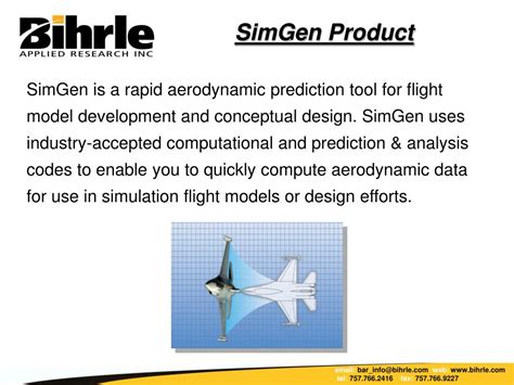 Ppt Simgen Rapid Aerodynamic Prediction Tool For Uav Flight Model