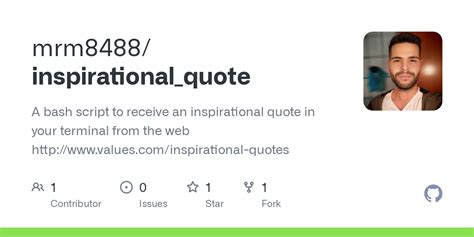 Github Mrm8488 Inspirational Quote A Bash Script To Receive An Inspirational Quote In Your