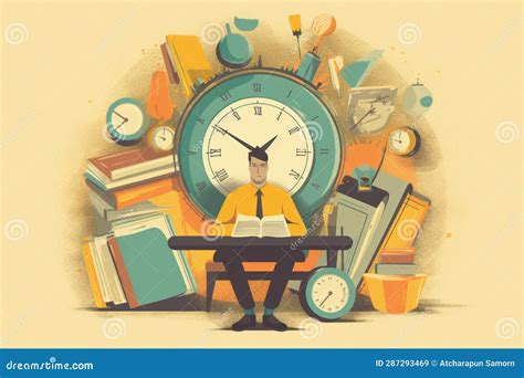 Mastering Time Management Boosting Productivity In Your Career Generative Ai Stock Illustration