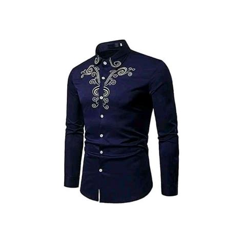 Fashion Men African Print Long Sleeve Traditional Shirt Best Price