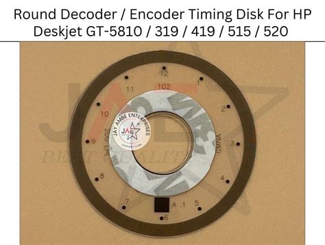 Round Decoder Encoder Timing Disk For Hp Deskjet Gt 5810 319 419