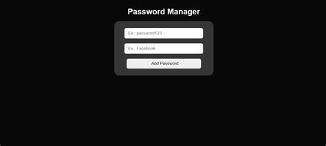 Github Nycolasfelipe React Password Manager Password Manager That