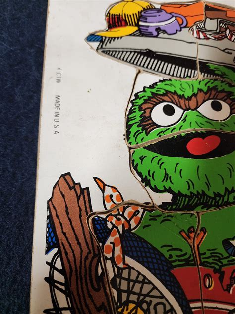 1984 Playskool Sesame Street Oscar The Grouch Puzzle Etsy