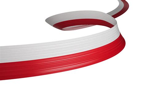 3d Flag Of Poland Country 3d Wavy Shiny Poland Ribbon 3d Illustration 36271055 Png