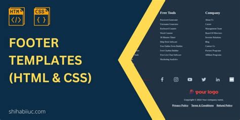 Html Footer Examples 3 Downloadable Templates Included