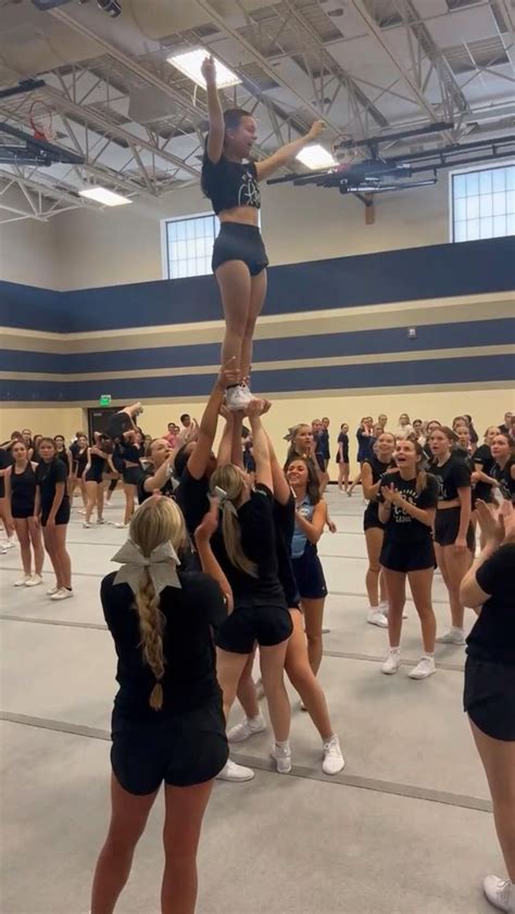 Inversion Cheer Stunt Cheer Stunts Cheer Tryouts Cheerleading Stunt