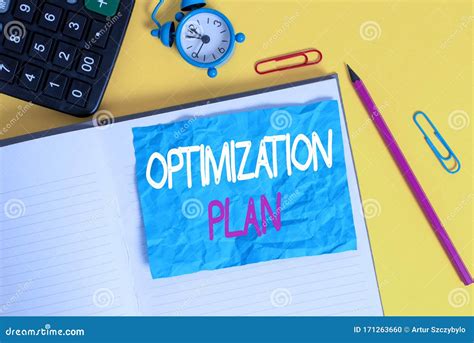 Conceptual Hand Writing Showing Optimization Plan Business Photo Showcasing Finding An