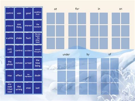 Solutions Upper Intermediate 2e Preposition Noun Phrases Group Sort