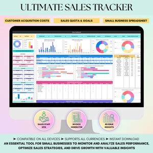 Client Tracker Business Planner Spreadsheet CRM Dashboard Lead Management Template Invoice