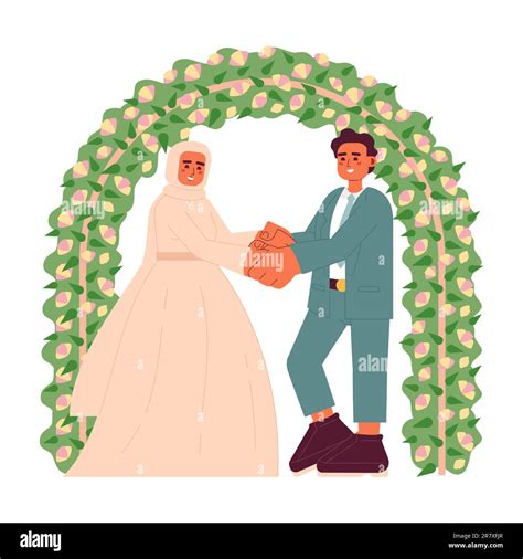 Malay Wedding Flat Concept Vector Spot Illustration Stock Vector Image