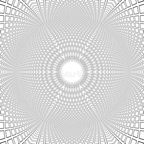 Spherical Shape 3d Illusion Convex Pattern Op Art Architectural Background Stock Vector