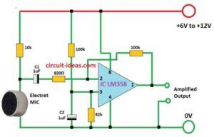 Simple MIC Preamplifier Circuit Using An Op Circuit Ideas For You