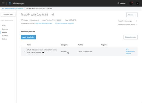 setup oauth 2 0 access token enforcement using mule oauth provider