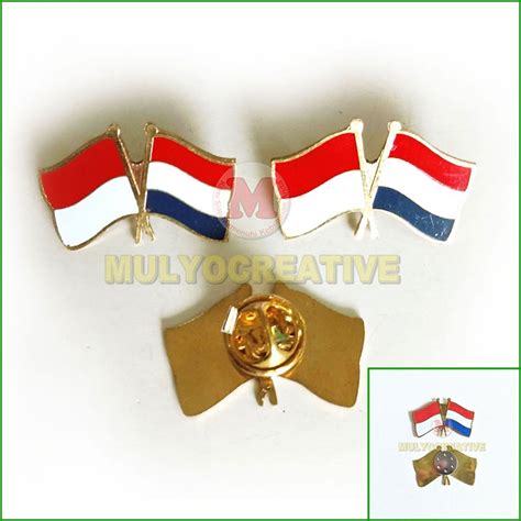 Jual Flag Pin Indonesia Belanda Pin Bendera Persahabatan Shopee