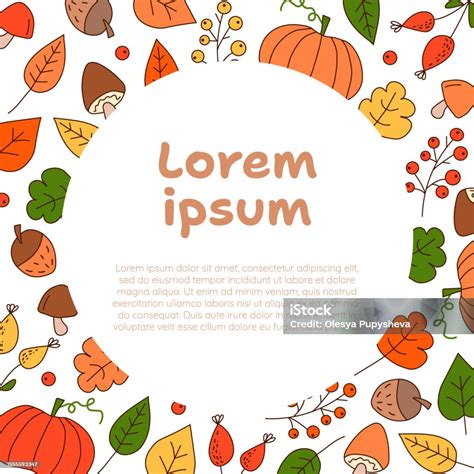 가을 세일 배너 또는 전단지 디자인의 배경 프레임에 밝은 아름다운 나뭇잎이 있는 가을 배너 10월에 대한 스톡 벡터 아트 및 기타 이미지 Istock