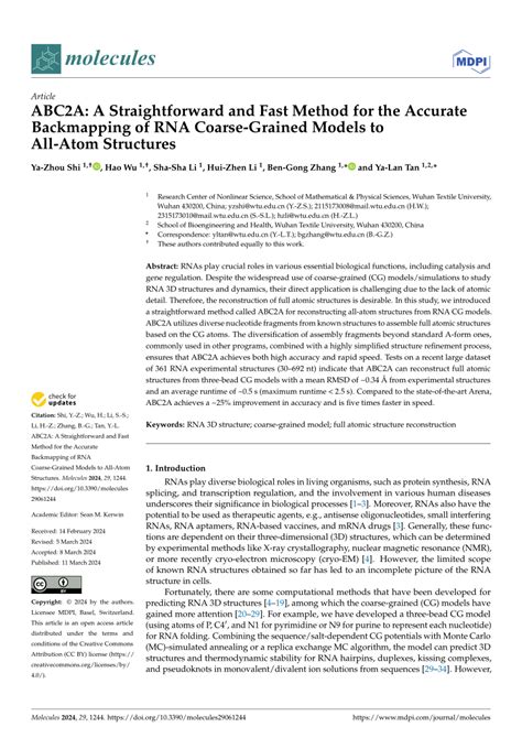Pdf Abc2a A Straightforward And Fast Method For The Accurate