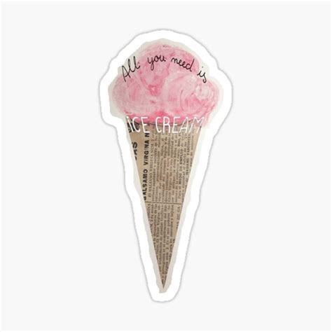 Helado De Fresa Sticker For Sale By Tanmaku Redbubble