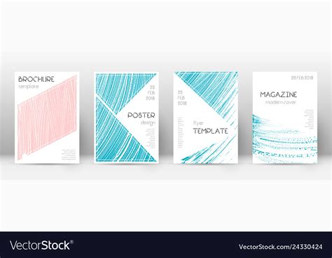 Cover Page Design Template Triangle Brochure Layo Vector Image