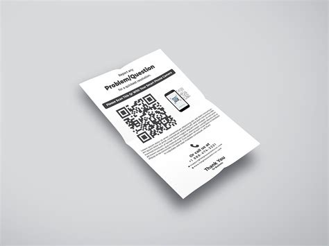 Report A Problem Via Scan A QR Code From The Paper On Behance