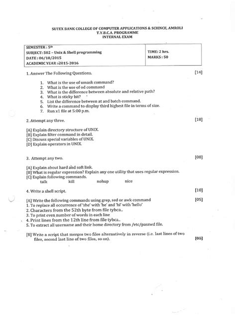 502 unix and shell programming pdf