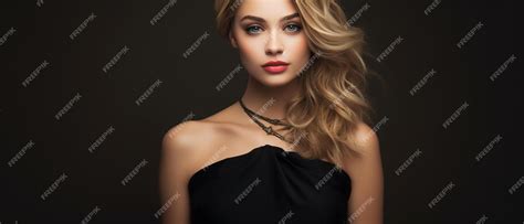 Premium Photo A Woman With Blonde Hair And Red Lipstick