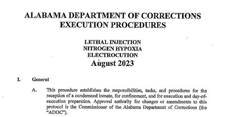Alabama Releases Heavily Redacted Lethal Gas Execution Protocol