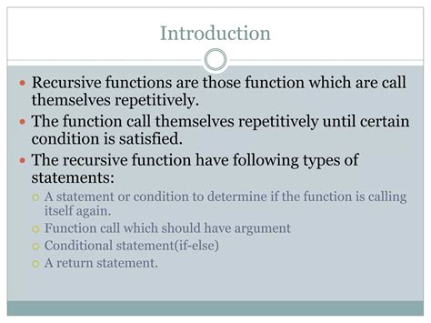 Recursive Function Pptx