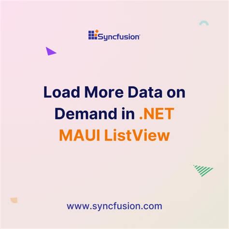 Video Syncfusion On Linkedin Maui Listview Lists Dotnetmaui Virtualization