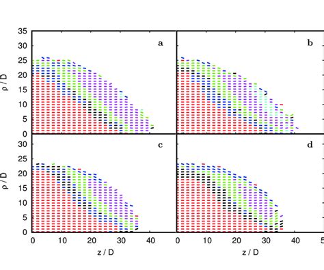 Director Field Of Nematic Tactoids For Different Internal Pitch P Int