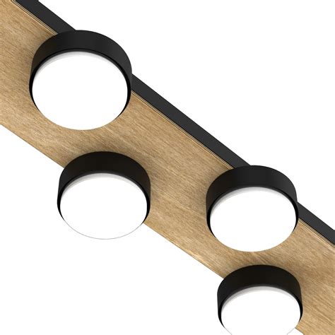 Envostar Laurent Plafón Con Madera 6 Luces Lampara Es