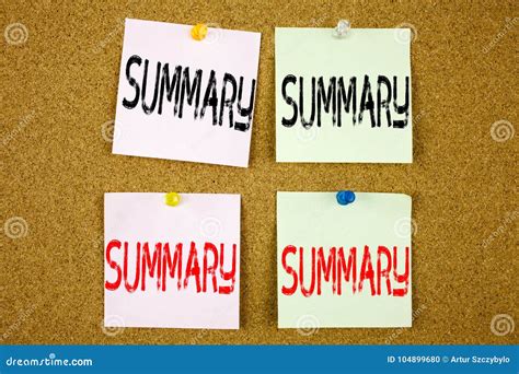Conceptual Hand Writing Text Caption Inspiration Showing Summary Business Concept For Brief