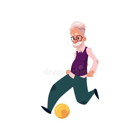 Menino Gordo Que Joga O Futebol Obtendo O Ajuste Estilo De Vida Ativo