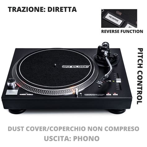 Reloop RP MK Giradischi Trasmissione Phono Out Nero