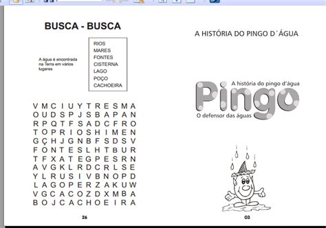 Blog Educativo da Rossita A HISTÓRIA DO PINGO DE ÁGUA