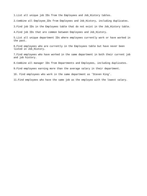 Set Operators Tapşırıq Pdf