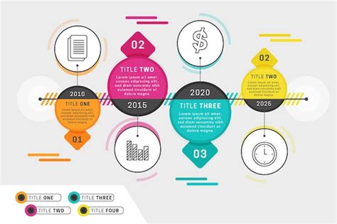타임 라인 인포 그래픽 템플릿 개념 무료 벡터