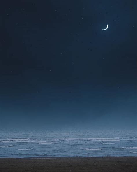 夜晚的海