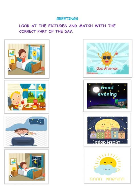 Greetings Interactive Activity For Grade 1 You Can Do The Exercises