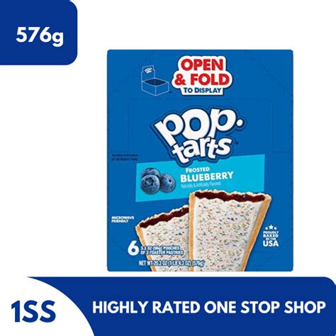 Kelloggs Pop Tarts Breakfast Toaster Pastries Frosted Blueberry
