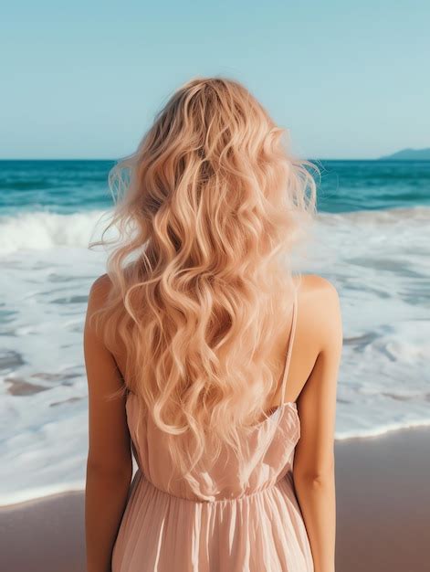 Premium Photo Beautiful Beach Waves Hair Style