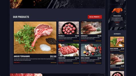 Meat Master Website Ui Design Desktop And Mobile On Behance