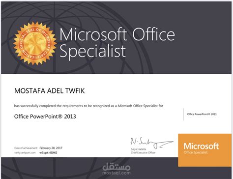 Microsoft Office Specialist مستقل