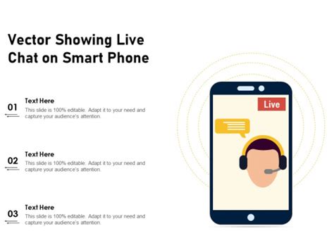 Vector Showing Live Chat On Smart Phone Ppt PowerPoint Presentation Professional Topics PDF
