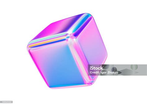 3d 홀로그램 큐브 기하학적 요소입니다 격리된 배경에 디자인을 위한 금속 간단한 그림입니다 3d 렌더링 그림 0명에 대한 스톡 사진 및 기타 이미지 Istock