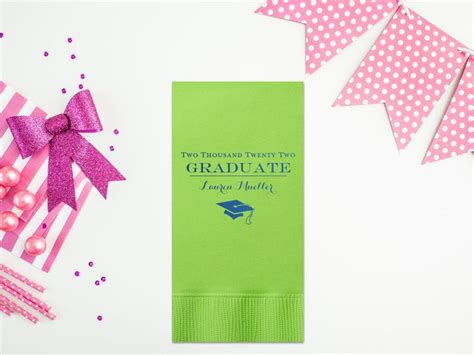 Personalized Graduation Napkins Class Of 2023 Class Of 2023 Etsy