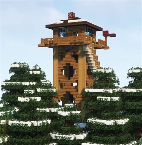 Fire Lookout Tower 1 Schematic Minecraft Map
