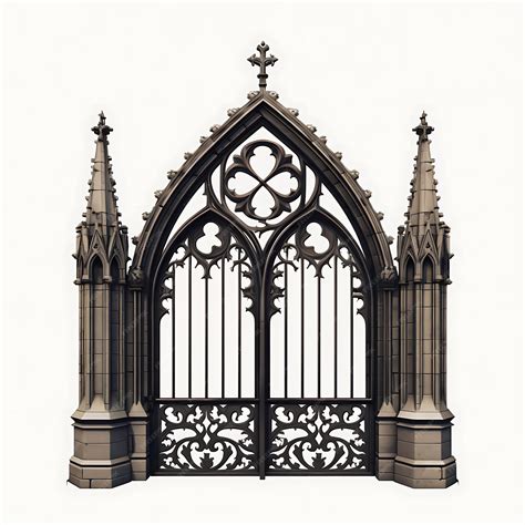 Premium Photo Surreal Style Of Swing Gate With Gothic Architecture