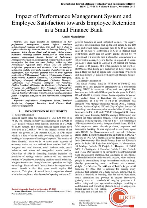 Pdf Impact Of Performance Management System And Employee Satisfaction