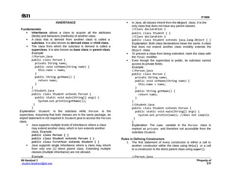 OOP Handout 6 Asd IT 06 Handout 1 Student Sti Property Of STI